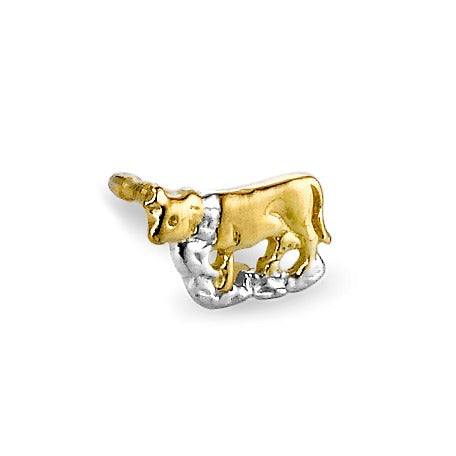 Clous d'oreille à l'unité Or jaune 18K Vache – Urech Bijoutier Suisse
