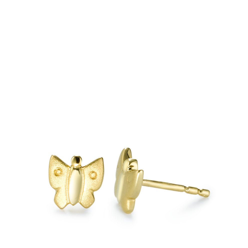 Clous d'oreilles Or jaune 18K Papillon – Urech Bijoutier Suisse